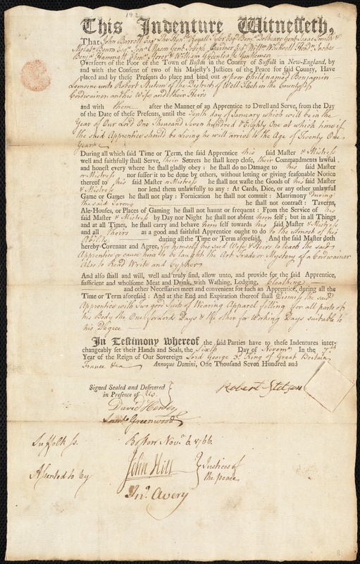 Wellfleet Poor Apprentices in the 18th Century | South Wellfleet ...